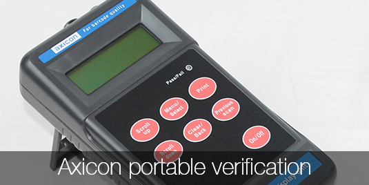 Portable barcode verifier gallery - Axicon France